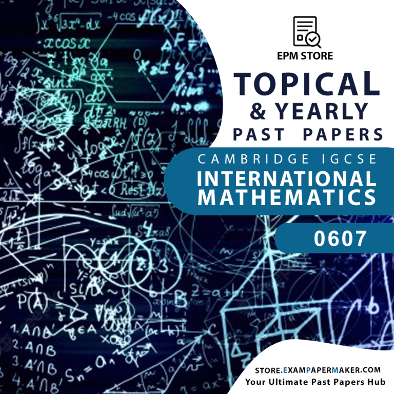 AS & A Level Maths 9709 Topical Past Papers | PDF Download